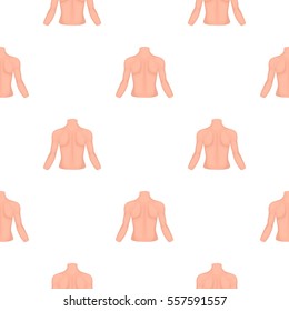 Human Back Icon Cartoon Style Isolated Stock Vector (Royalty Free ...