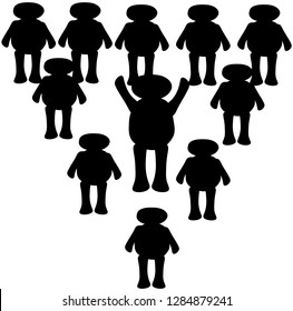 Human Black Figures Icon Stock Vector (Royalty Free) 1284879241 ...