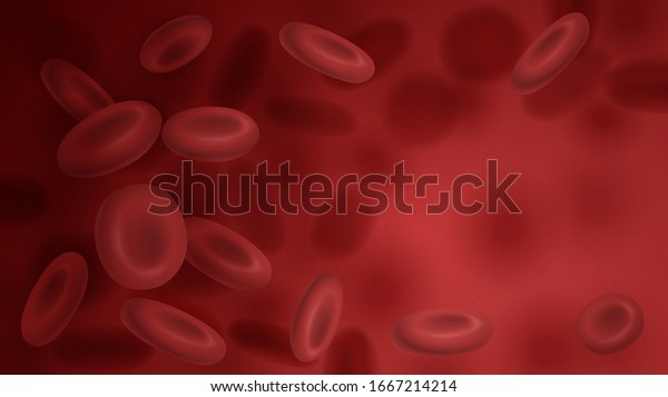 Human Blood Cells Under Microscope Movement Stock Vector (Royalty Free ...
