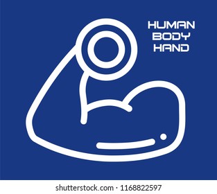 Human Body Arm Symbol Vector Icon Stock Vector (Royalty Free ...