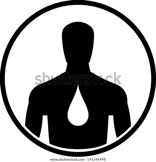 Human Body Hydration Icon: vector de stock (libre de regalías ...