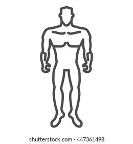 Human Body Linear Icon: vector de stock (libre de regalías) 447361498 ...