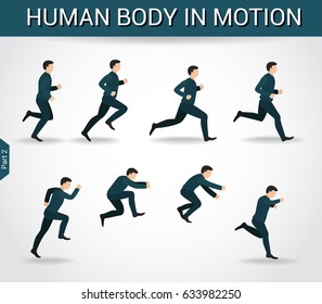 Human Body Motion Working People Training Stock Vector (Royalty Free ...