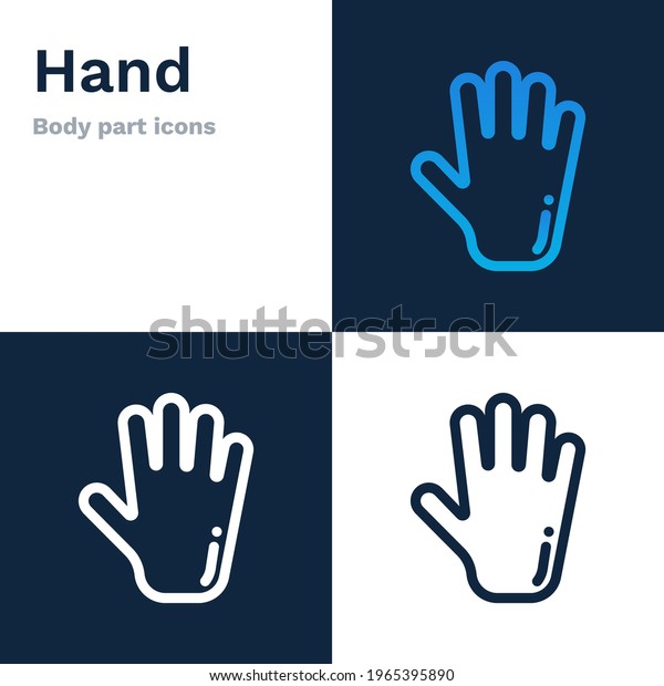 Human Body Parts Human Hand Hand: เวกเตอร์สต็อก (ปลอดค่าลิขสิทธิ์ ...