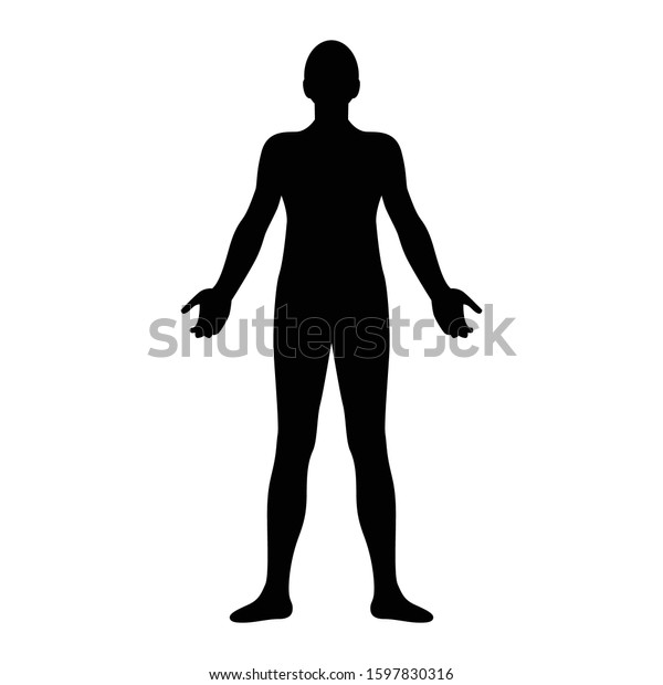 Human Body Silhouette Vector Illustration Stock Vector (Royalty Free ...