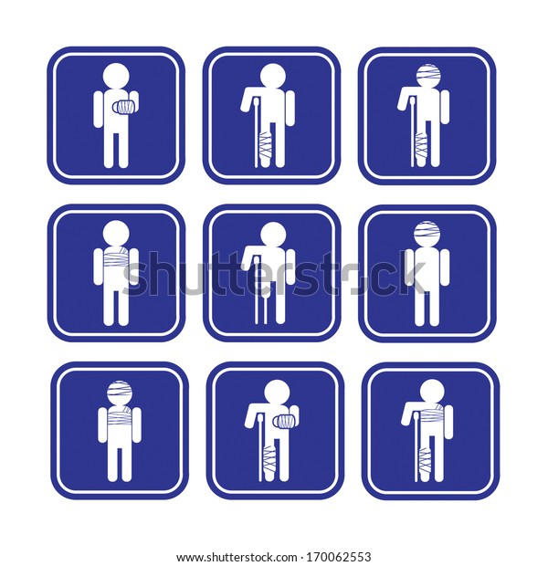 Human Body Support Equipment Tools Injury Stock Vector (Royalty Free ...