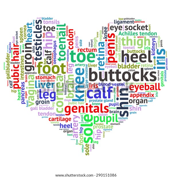Human Body Tag Word Cloud Background Stock Vector (Royalty Free ...