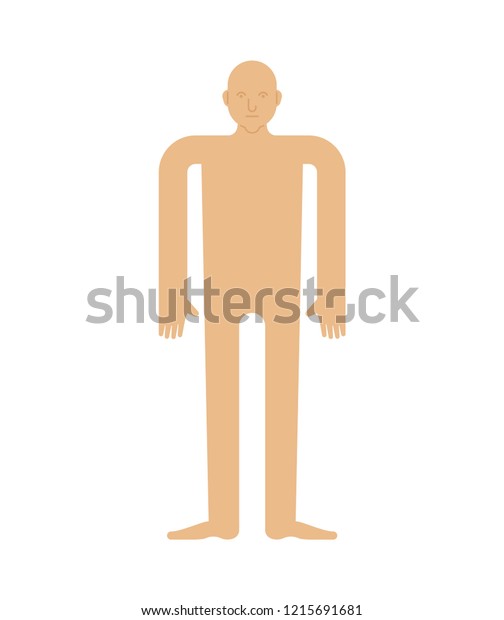 Human Body Template Isolated Man Cut: vetor stock (livre de direitos ...