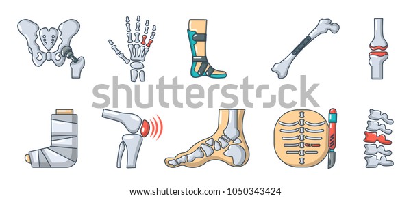 Human Bones Icon Set Cartoon Set Stock Vector (Royalty Free) 1050343424 ...