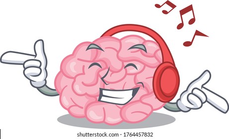Human Brain Cartoon Design Concept Listening Stock Vector (Royalty Free ...
