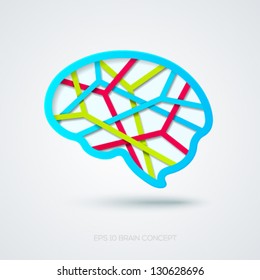 Human Brain Colorful Concept Vector Illustration Stock Vector (Royalty ...