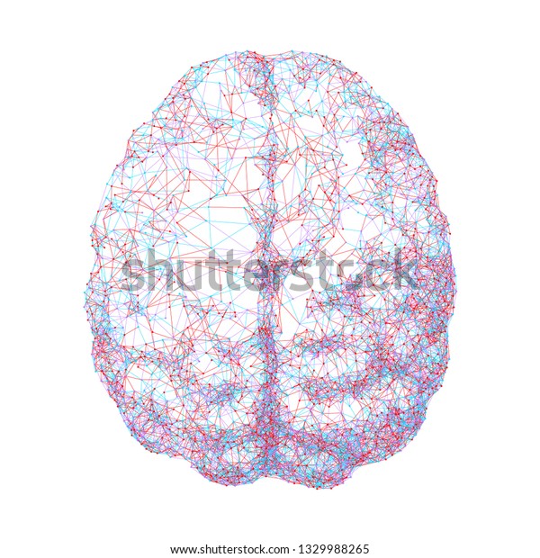 Human Brain Consist Dots Connected By Stock Vector (Royalty Free ...
