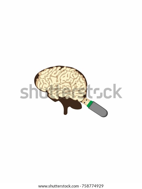 Human Brain Flash Drive Stock Vector (Royalty Free) 758774929 ...