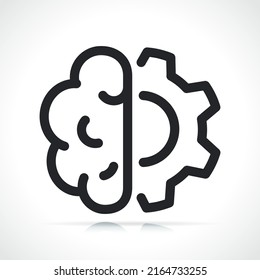 Human Brain Gear Icon Stock Vector (Royalty Free) 2164733255 | Shutterstock