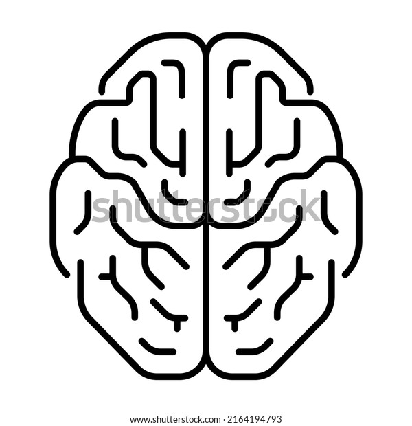 Human Brain Geometric Line Art Vector Stock Vector (Royalty Free ...