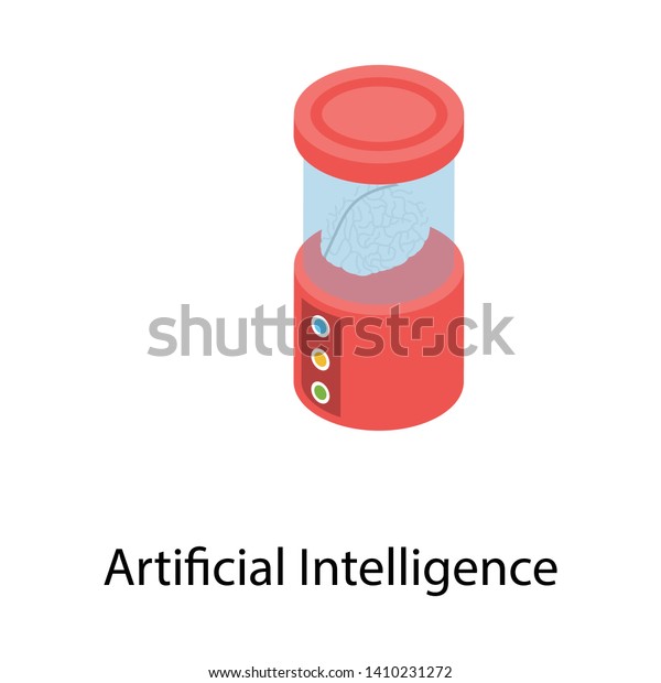 Human Brain Jar Isolated On White: vector de stock (libre de regalías ...