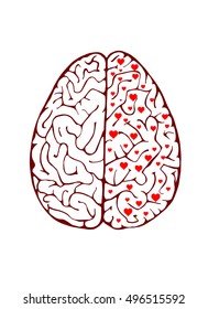 Human Brain Love Stock Vector (Royalty Free) 496515592 | Shutterstock