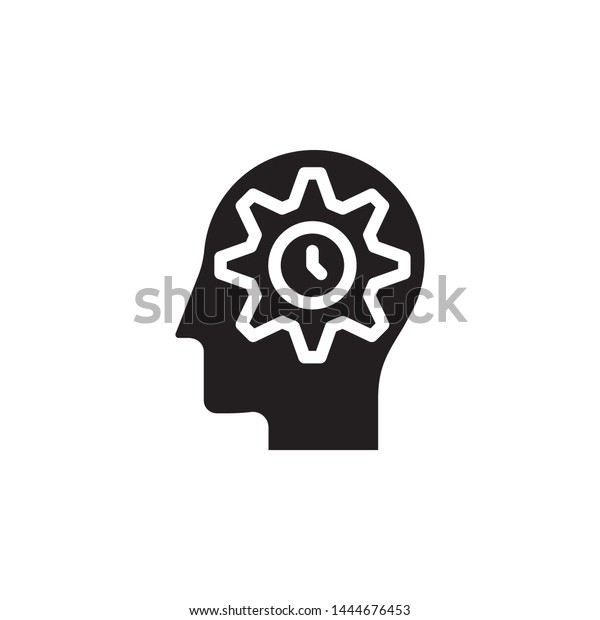 Human Brain Management Time Icon Simple Stock Vector (Royalty Free ...