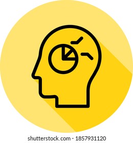 Human Brain Planning Process Icon Long Stock Vector (Royalty Free ...