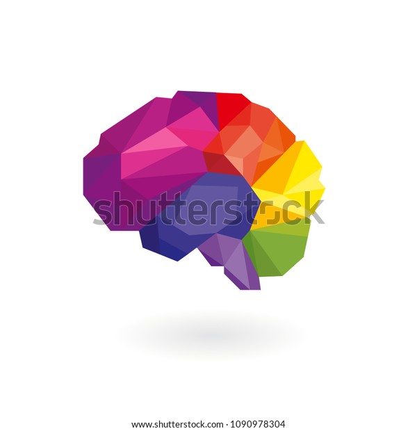 Human Brain Rainbow Color Which Include Stock Vector (Royalty Free ...