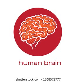 Human Brain Symbol Vector Illustration Stock Vector (Royalty Free) 1868572777