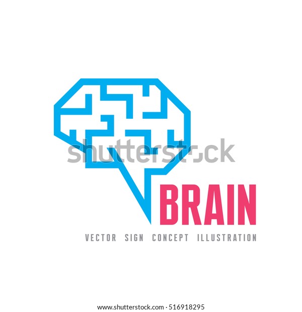 Human Brain Vector Logo Template Concept Stock Vector (Royalty Free ...