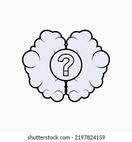 Human Brains Icon Question Mark Hard Stock Vector (Royalty Free ...