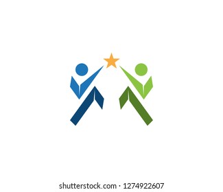 Human Caracter Logo Design Template Stock Vector (Royalty Free ...