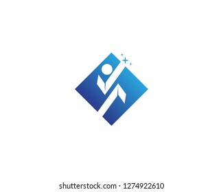 Human Caracter Logo Design Template Stock Vector (Royalty Free ...