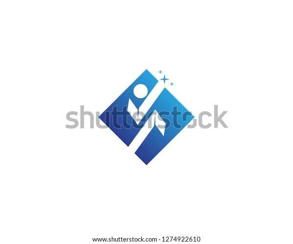 Human Caracter Logo Design Template Stock Vector (Royalty Free ...