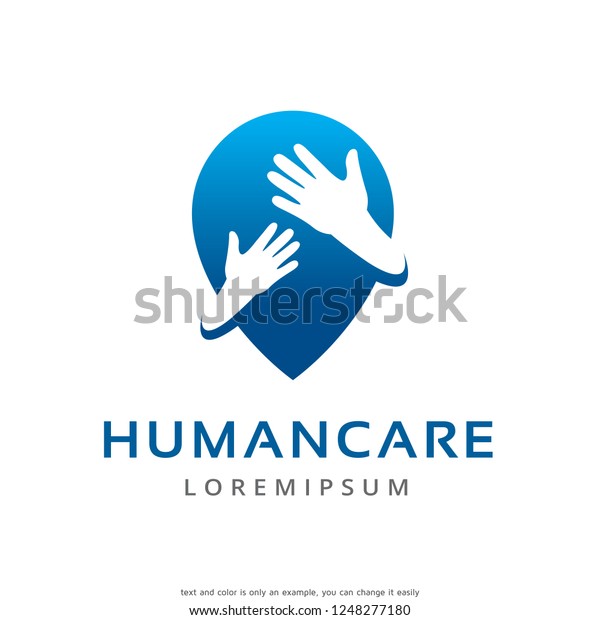 Human Care Logo Template Design Vector Stock Vector (Royalty Free ...