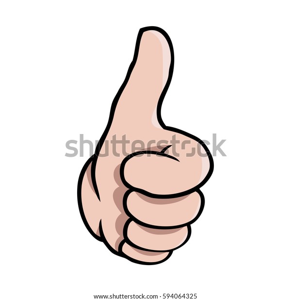 Human Cartoon Hand Showing Thumbs Gesture Stock Vector (Royalty Free ...