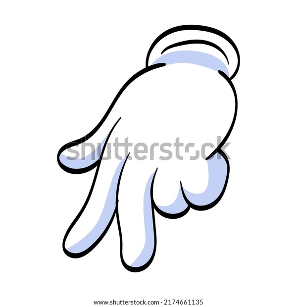 Human Character Hand Pointing Finger Waving: เวกเตอร์สต็อก (ปลอดค่า ...