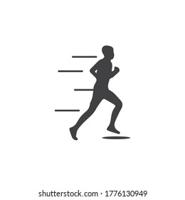 Human Character Logo Sign Running Gesture Stock Vector (Royalty Free ...