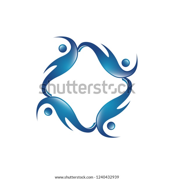 Human Character Vector Logo Concept Illustration Stock Vector (Royalty ...