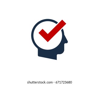 Human Check Icon Logo Design Element Stock Vector (Royalty Free ...