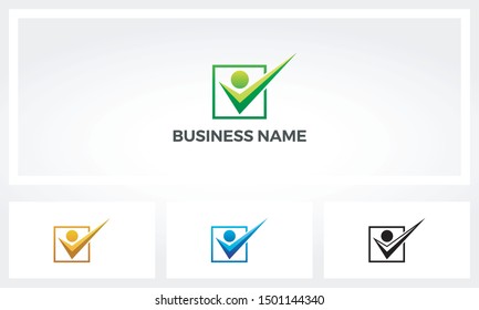 Human Check Mark Symbol Logo Stock Vector (Royalty Free) 1501144340