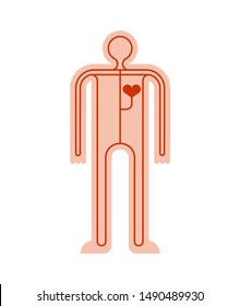 Human Circulatory System Cartoon Body Anatomy Stock Vector (Royalty ...