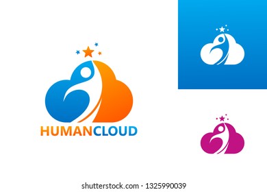Human Cloud Logo Template Design Vector Stock Vector (Royalty Free ...