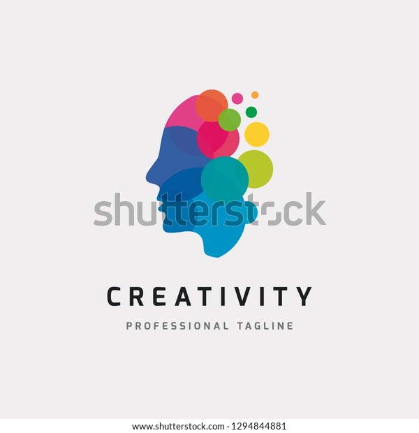 Human Colorful Creativity Logo Stock Vector (Royalty Free) 1294844881