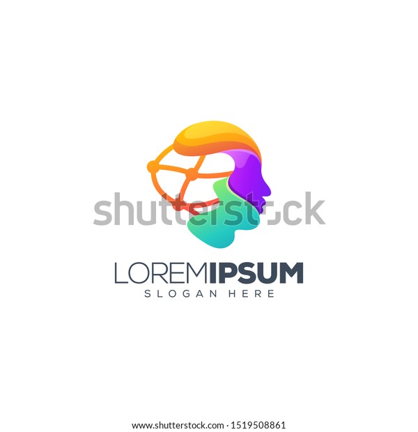 Human Colorful Logo Design Vector Illustration Stock Vector (Royalty ...