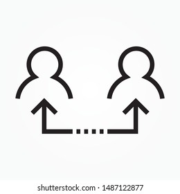 Human Connection Icon Single Icon Design Stock Vector (Royalty Free ...