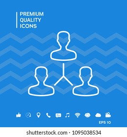 Human Connection Symbol Line Icon Stock Vector (Royalty Free ...