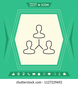 Human Connection Symbol Line Icon Stock Vector (Royalty Free ...