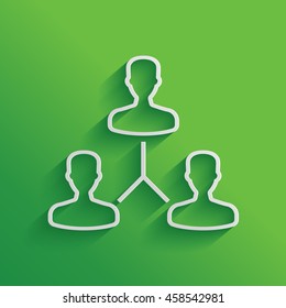 Human Connection Symbol Line Icon Stock Vector (Royalty Free) 458542981 ...