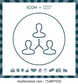 Human Connection Symbol Line Icon Graphic Stock Vector (Royalty Free ...