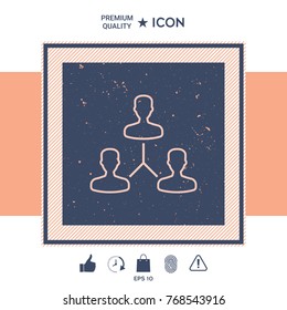 Human Connection Symbol Line Icon Stock Vector (Royalty Free) 768543916 ...