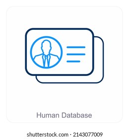 Human Database Id Icon Concept Stock Vector (Royalty Free) 2143077009 ...