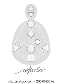Human Design Reflector Chart Bodygraph Vector Stock Vector (Royalty ...