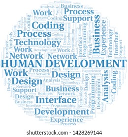 Human Development Word Cloud Wordcloud Made Stock Vector (Royalty Free ...